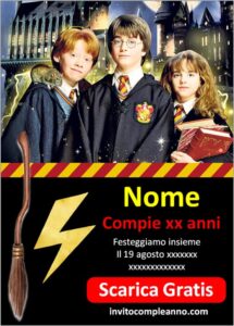 Invito Compleanno Harry Potter invito compleanno