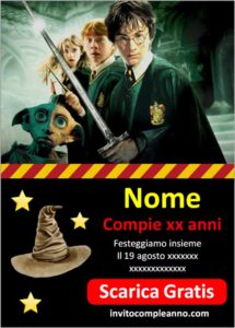 Invito Compleanno Harry Potter invito compleanno